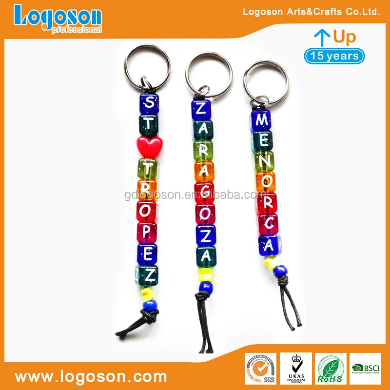 Amsterdam Holland Keychain - Souvenir Letter Beads