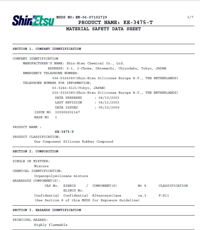 1 Componente Rtv De Silicona Shinetsu Ke-4896-t Ke9494 Ke-3475-t Tela Adhesiva - Buy Shinetsu ...