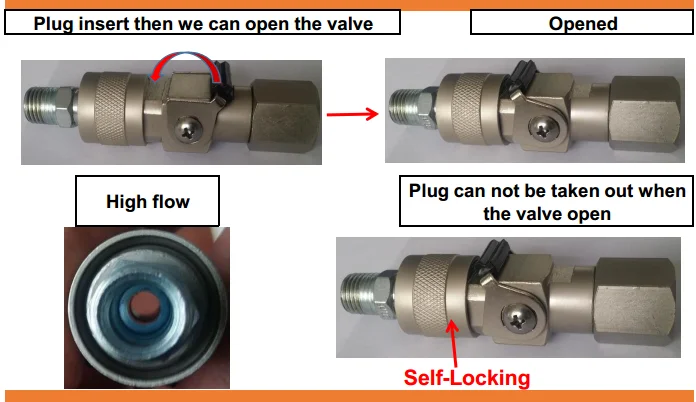 Universal High Flow Safety Air Quick Coupler For High Air Consumption ...