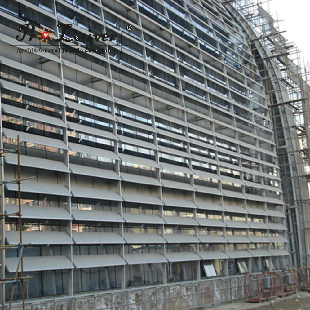 3D Design Curved Aluminium Extrusion Louver Fins for Modern Facades ...
