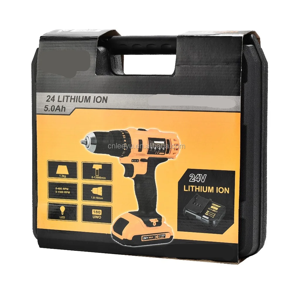 PTS Li-ion 12V 24V Rechargeable Cordless Drill for Dewalt Power Tools ...