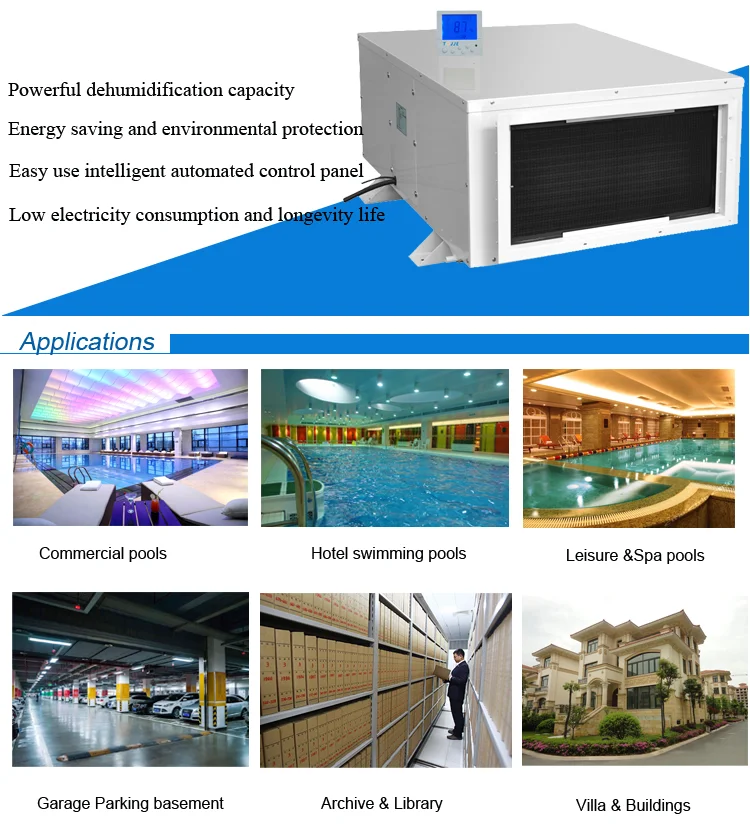 240L/D Strong Power Customized Wall Mounted Pool Dehumidifiers for ...