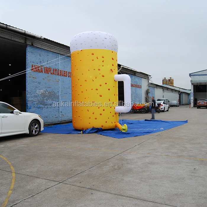 Giant Yellow Inflatable Wine Glass/bottle,Inflatable Beer Can With ...