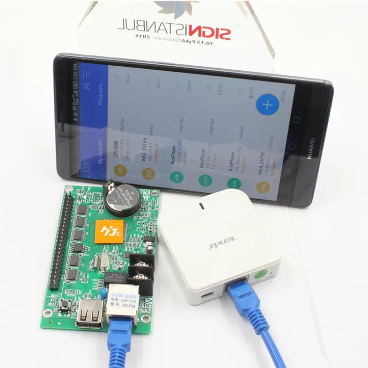 Hd-e64 Semi-outdoor Full Color Ethernet Control Card 10mm Model From ...