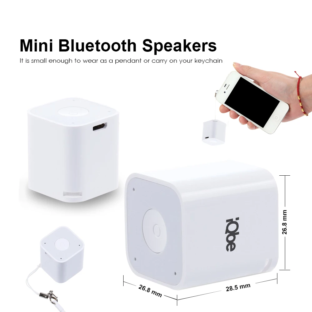 Casun Colorful Indoor Outdoor Travel Portable Mini Square Bluetooth ...