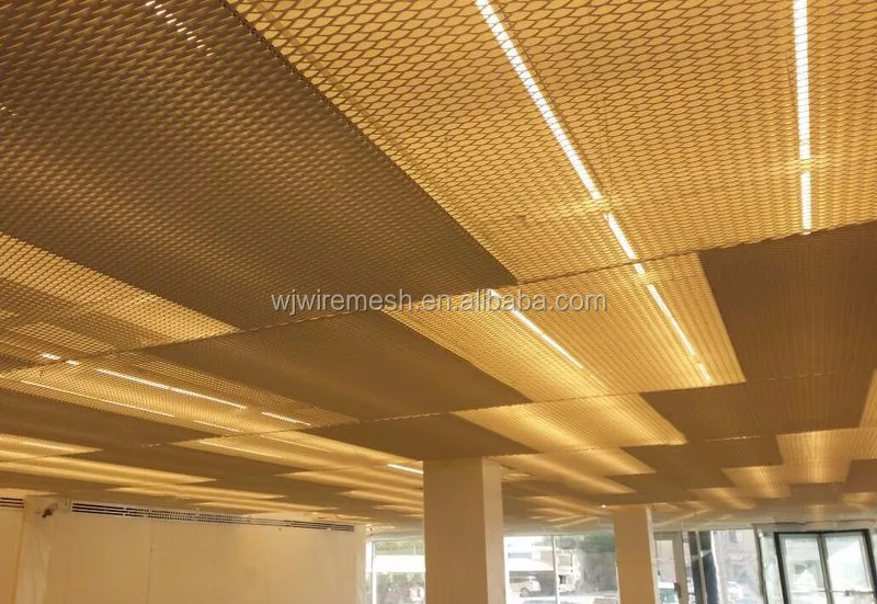 Decorative Expanded Metal Mesh Ceilings for Architectural Modeling