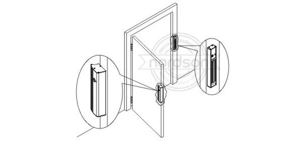 Built-in Door Open Push Button Security Door Handle Electronic Magnetic ...