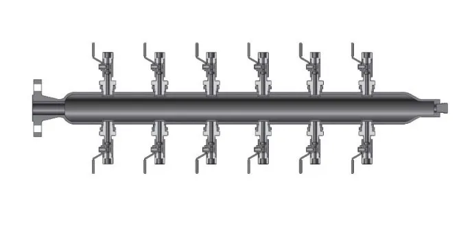 Swagelok type stainless steel air headers 4/6/8/10 outlet ports Air ...