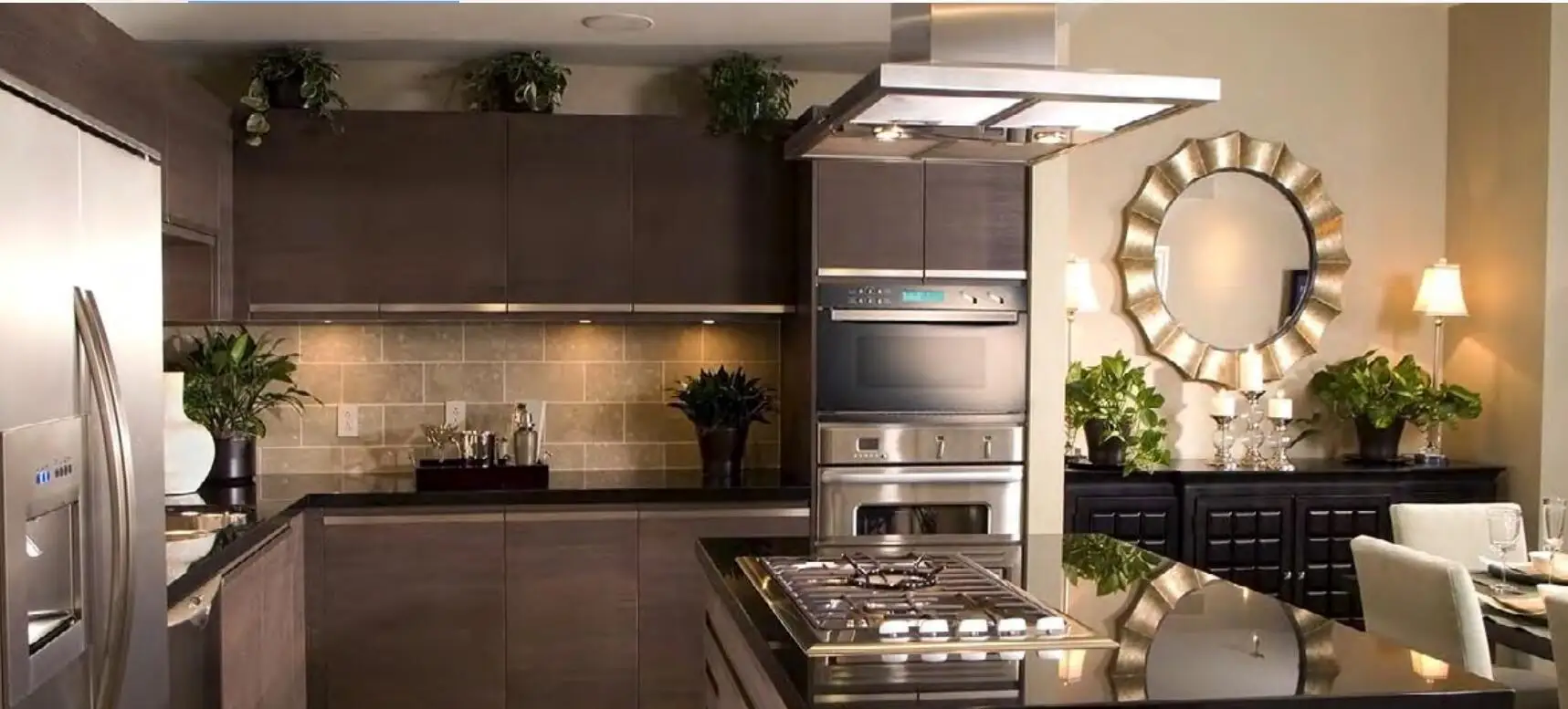 Kitchen Use Built in Mirror Glass Door Microwave Oven