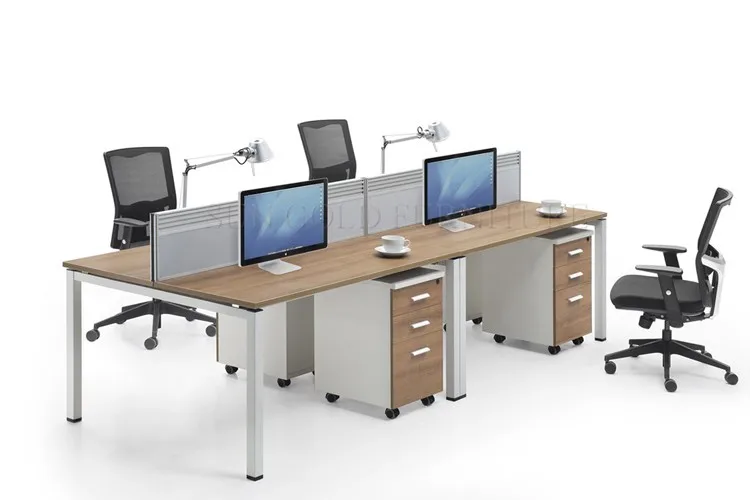 SZ-WSB366 Modern Office 4 Person Computer Table Workstation Design