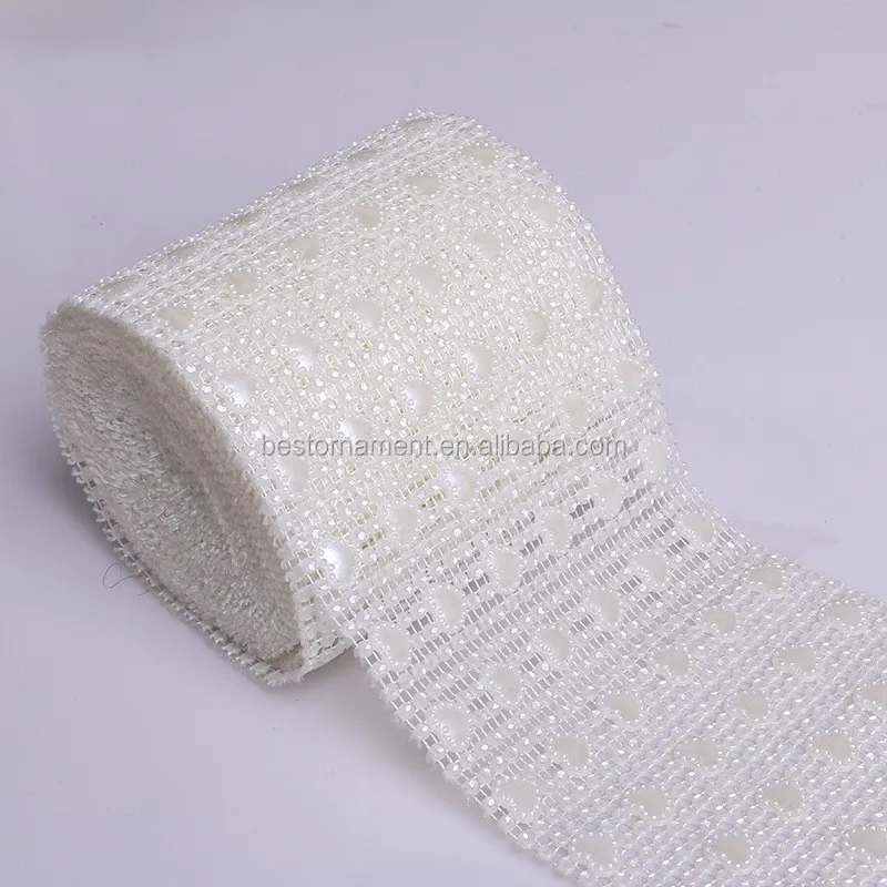 Pearl Mesh Wrap Roll Shiny Pearls Sparkle Bling Ribbon - Buy Diamond ...
