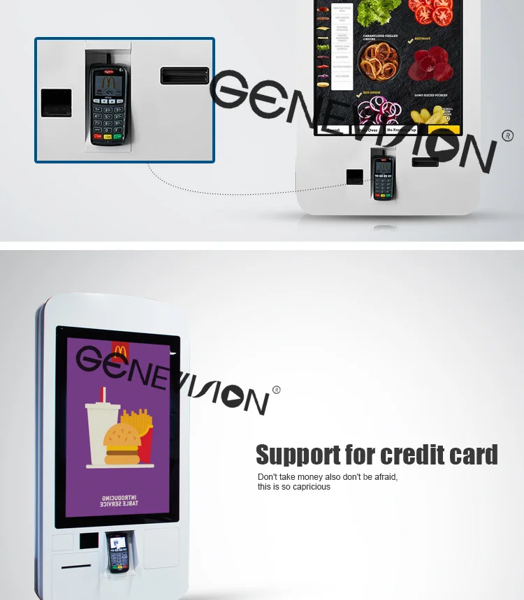 Food Ordering Machine 43 Inch Restaurant Order Device With Pos System ...