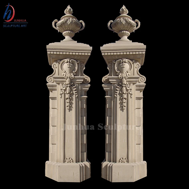 Decoration Granite Stone Gate Pillar Design - Buy Decoration Stone ...