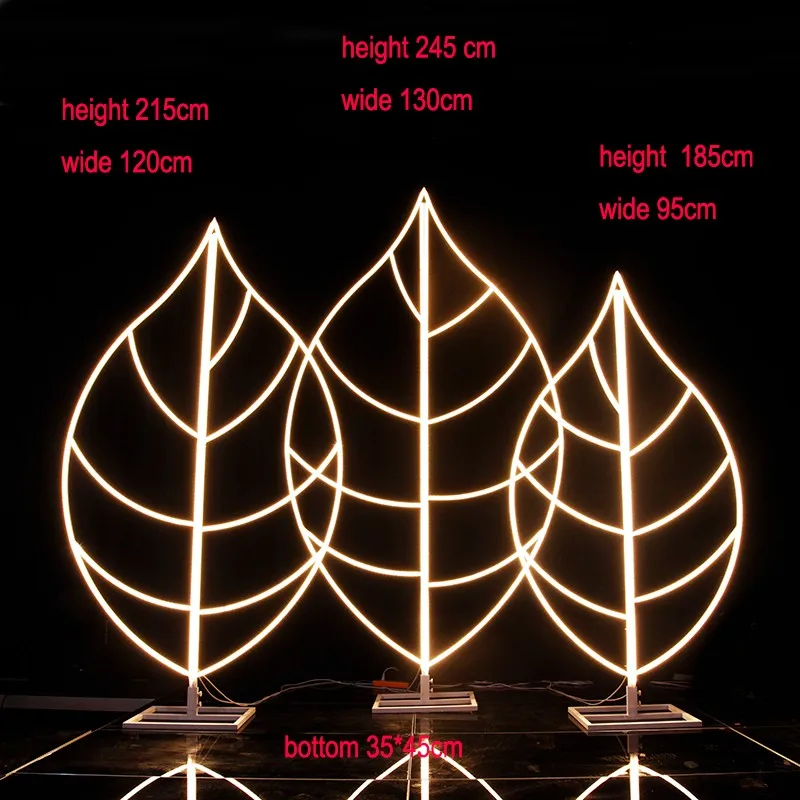 New Design Large Led Illuminate Leaf Shape Backdrop Stage Decoration ...