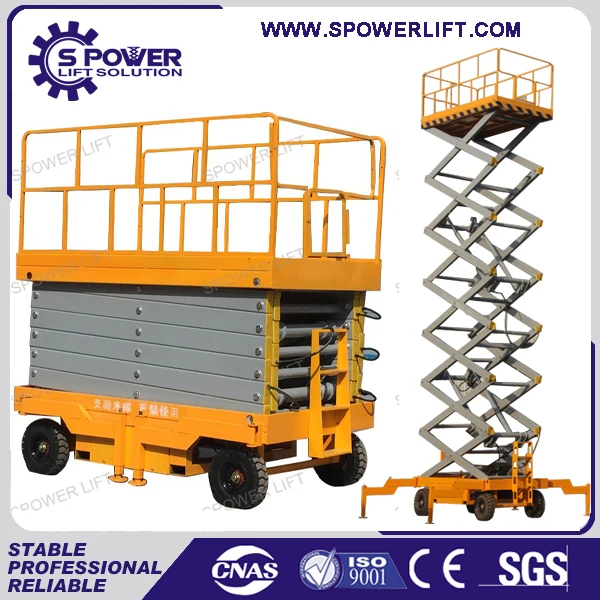 Andaime móvel fácil 4-18 m motor hidráulico elétrico scissor o elevador ...