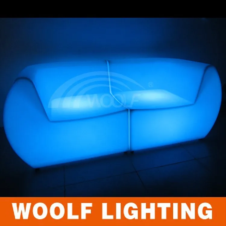 Modern Sofa Furniture Sitting Room / Night Club Plastic Sofa Set/ Glow ...