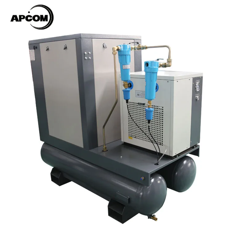 10HPaircompressor APCOM Low Noise 7.5KW 40 CFM 40CFM Screw air ...