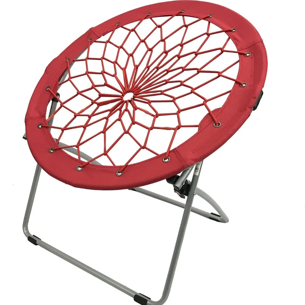 Folding Round Bungee Chair Steel Frame Camping Hiking Beach Chair - Buy ...
