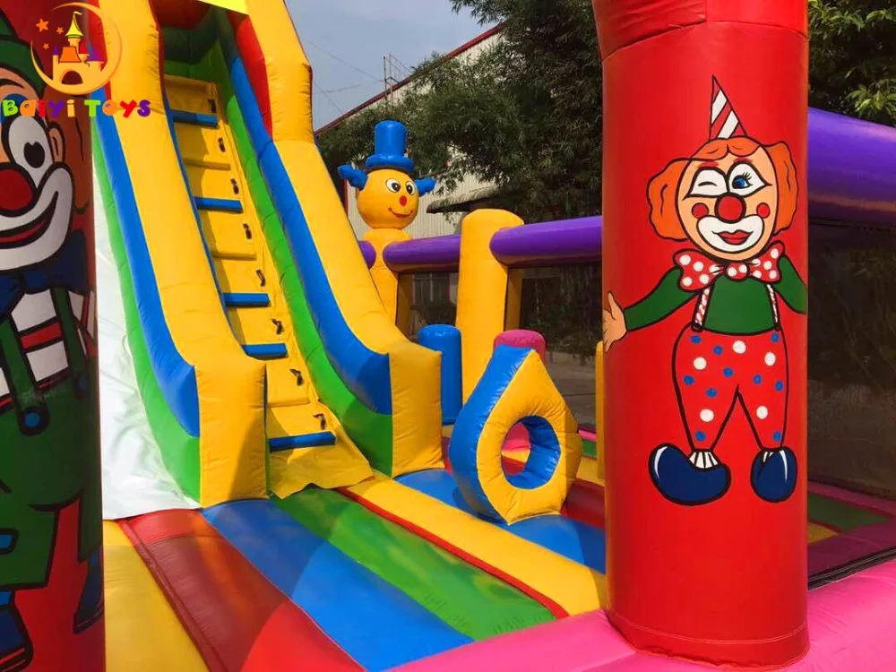 Strong Colored Inflatable Clown Bouncy Castle / Clown Bouncer For Sale ...