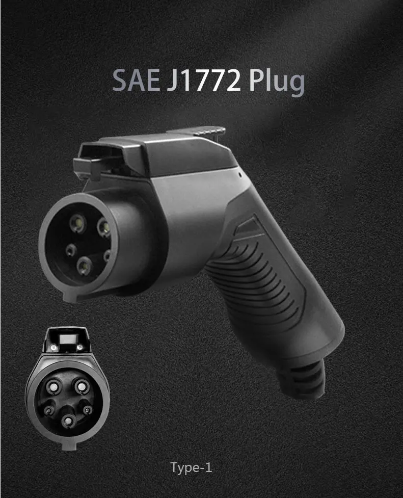 Type 1 To The Cee Plug Mode 2 Ev Charging Cable With 5m Black Cord ...