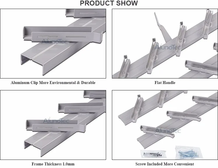 Aluno Aluminum 14mm Louver Blade Frame Kits For Wood Blade Windows ...