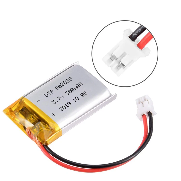 Micro Lithium Polymer Battery 300mah 3.7V for Toy Cars