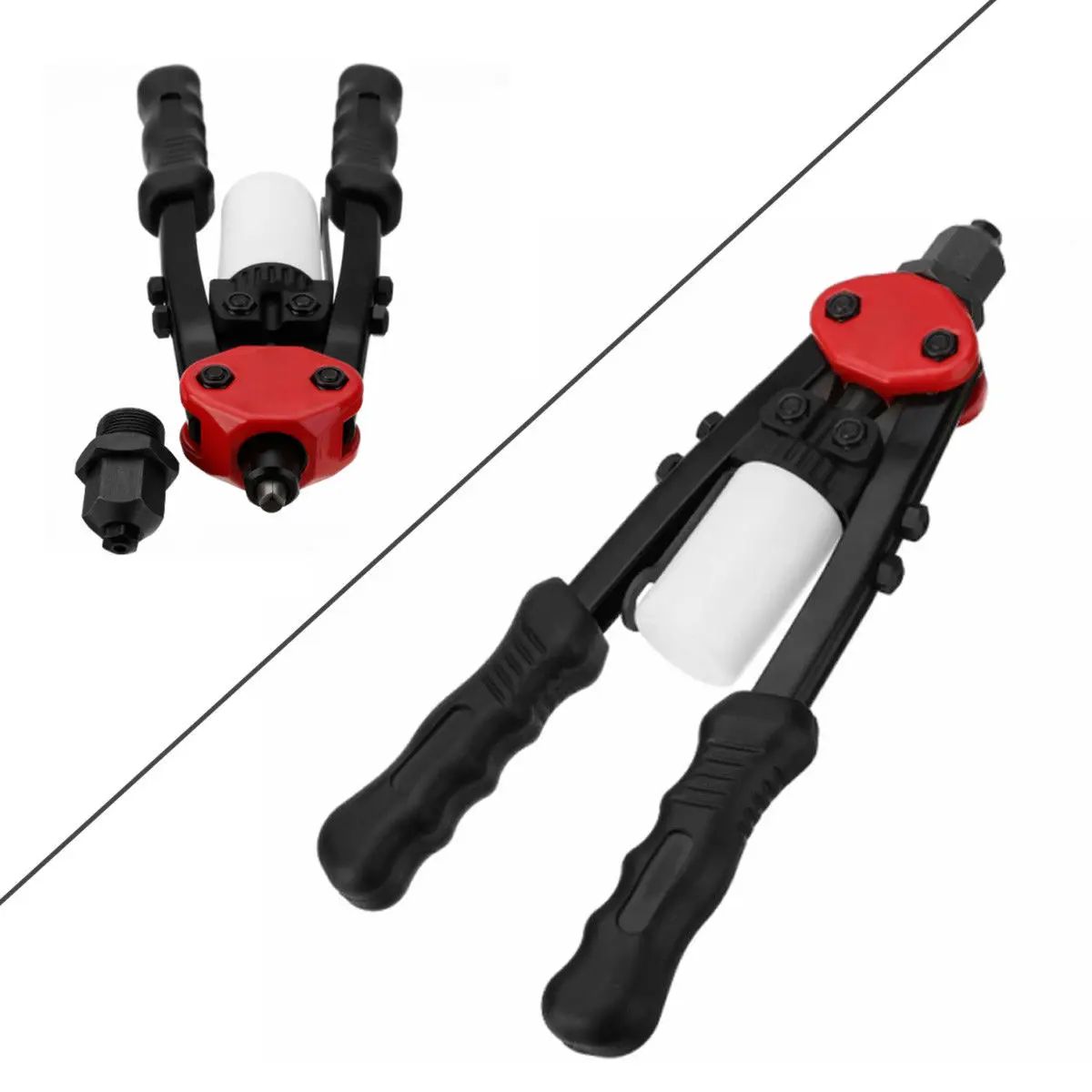 High Strength Hand Riveter Tool Threaded Nut Rivet Gun Kit Heavy Duty ...