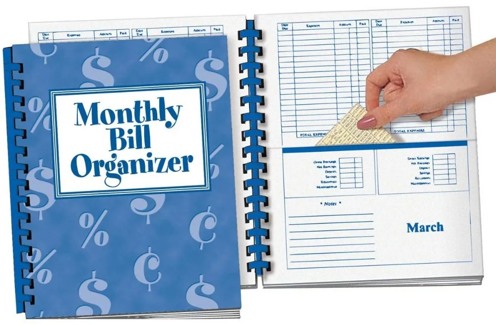 Customized Monthly Bill Organizer Notebook Receipt Keeper Agendas 2022 ...