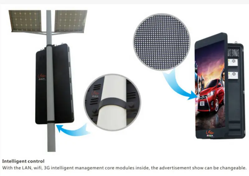 Rgx Iphone Design Street Pole Led Display,Wireless Control Pole Street ...