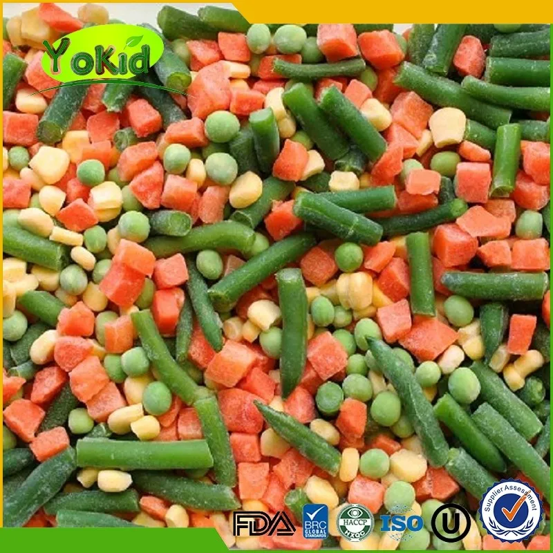 Iqf Frozen Mixed Vegetable Carrot Green Pea Green Bean Sweet Corn Bulk - Buy Frozen Mixed Blend ...