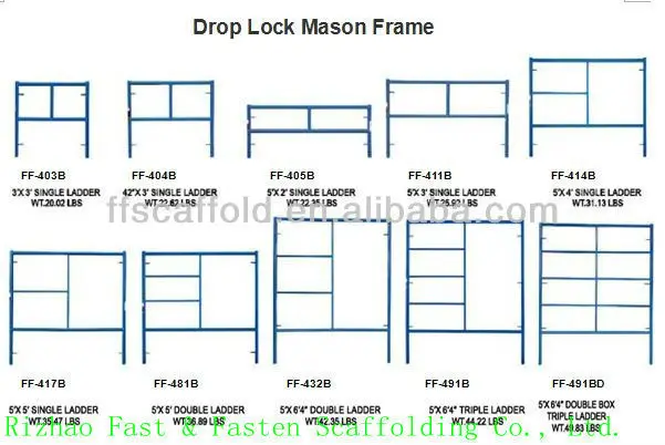 3'x6'7" Waco Red Style Frame Scaffolding Set - Buy Waco Frame,Waco ...