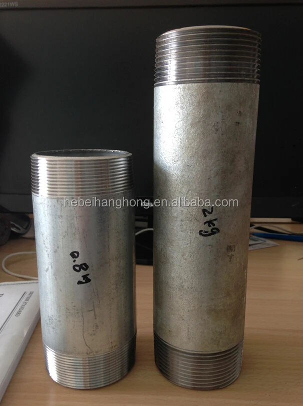 2 1/2 Inch Bsp Thread Hot Dipped Galvanized Pipe Coupling Nipples - Buy ...