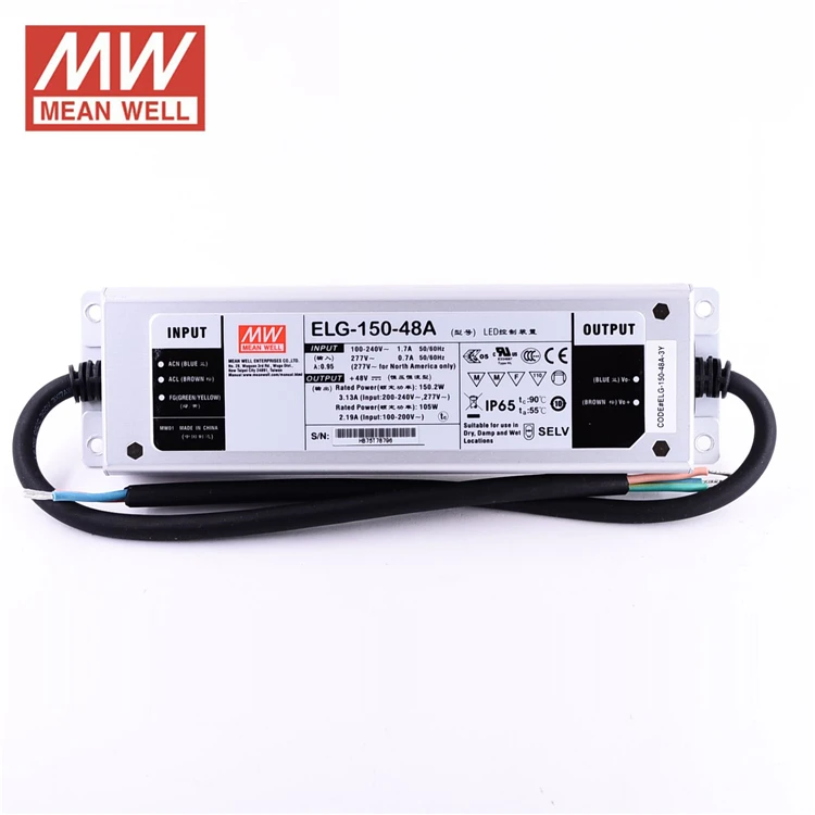 Meanwell Led Driver 150w 48v Elg-150-48a Ip65 Led Lighting Power Supply - Buy (original Meanwell ...