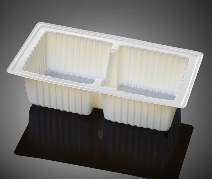 White Color Plastic Divided Food Packaging Tray - Buy Plastic Tray With ...