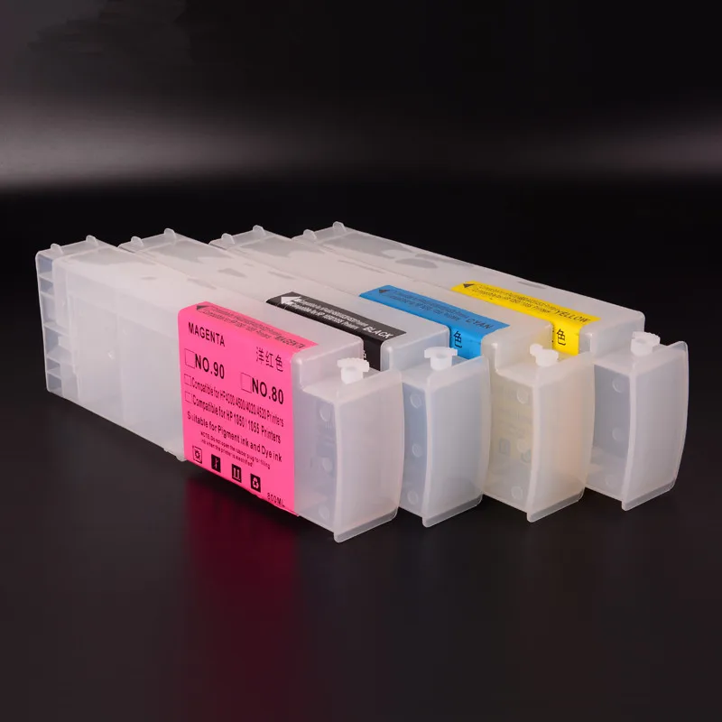 Ocinkjet 800ml Refilled Cartridge For Hp 80 90 Refillable Ink Cartridge ...