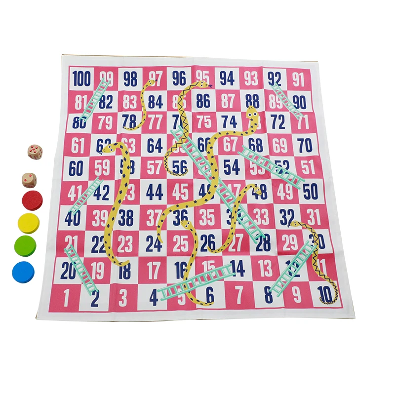 Outdoor Game Snake and Ladder Plastic Chess Ludo Board Game