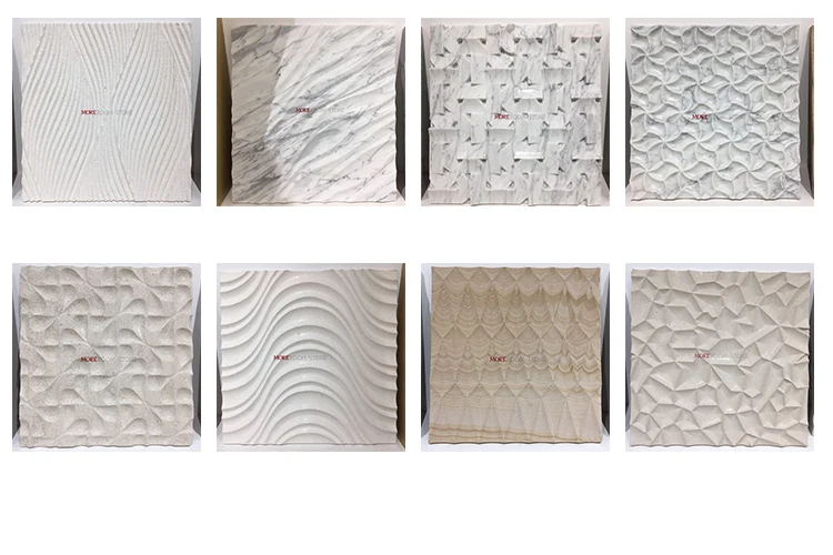 CNC Stone Engraving Interior 3D Marble Wall Panel - MONO