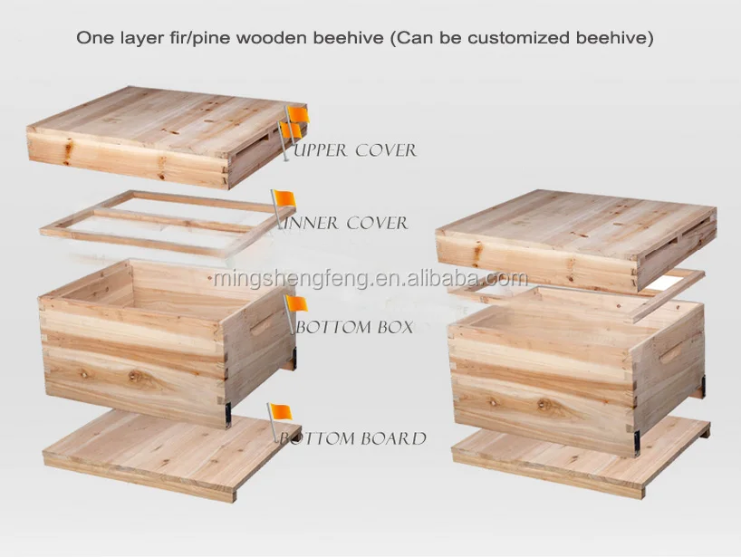 2 Layers 10 Frame Complete Langstroth Beehive House - Buy Bee Hive ...