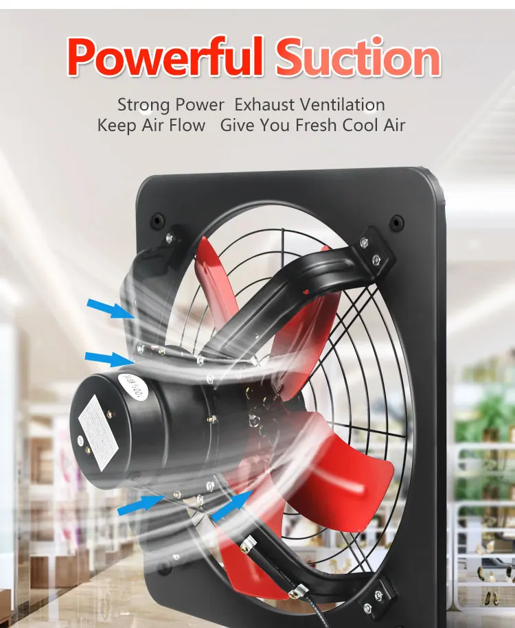 16 Inch Industrial Exhaust Hotsale Ventilation Window Mounted Exhaust ...