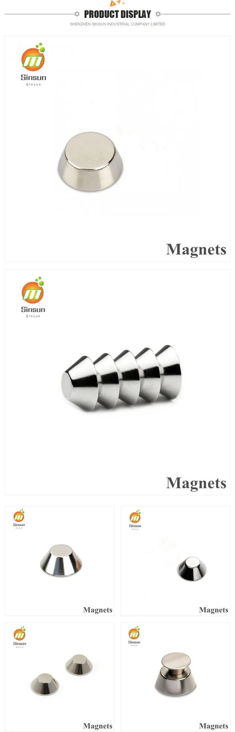 Manufacturing Strong N52 Neodymium Cone Shaped Magnets - Buy Cone ...