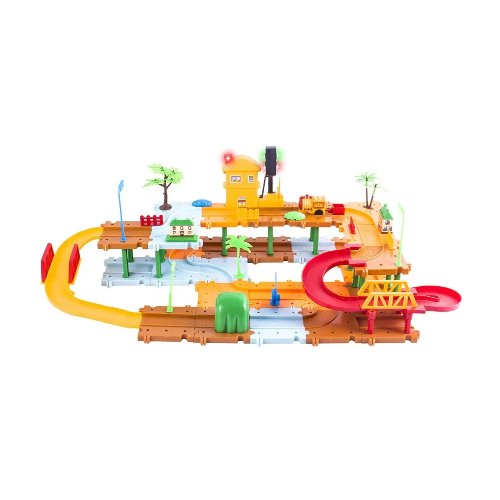 Big Train Tracks Set Toy For Kids,Tunnels And Bridges,With Battery ...