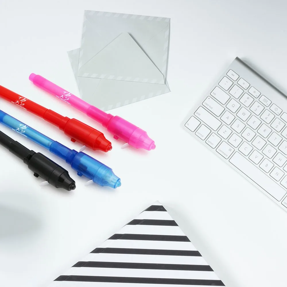 Invisible Ink Pen With Uv Led Light Magic Invisible Marker Secret ...
