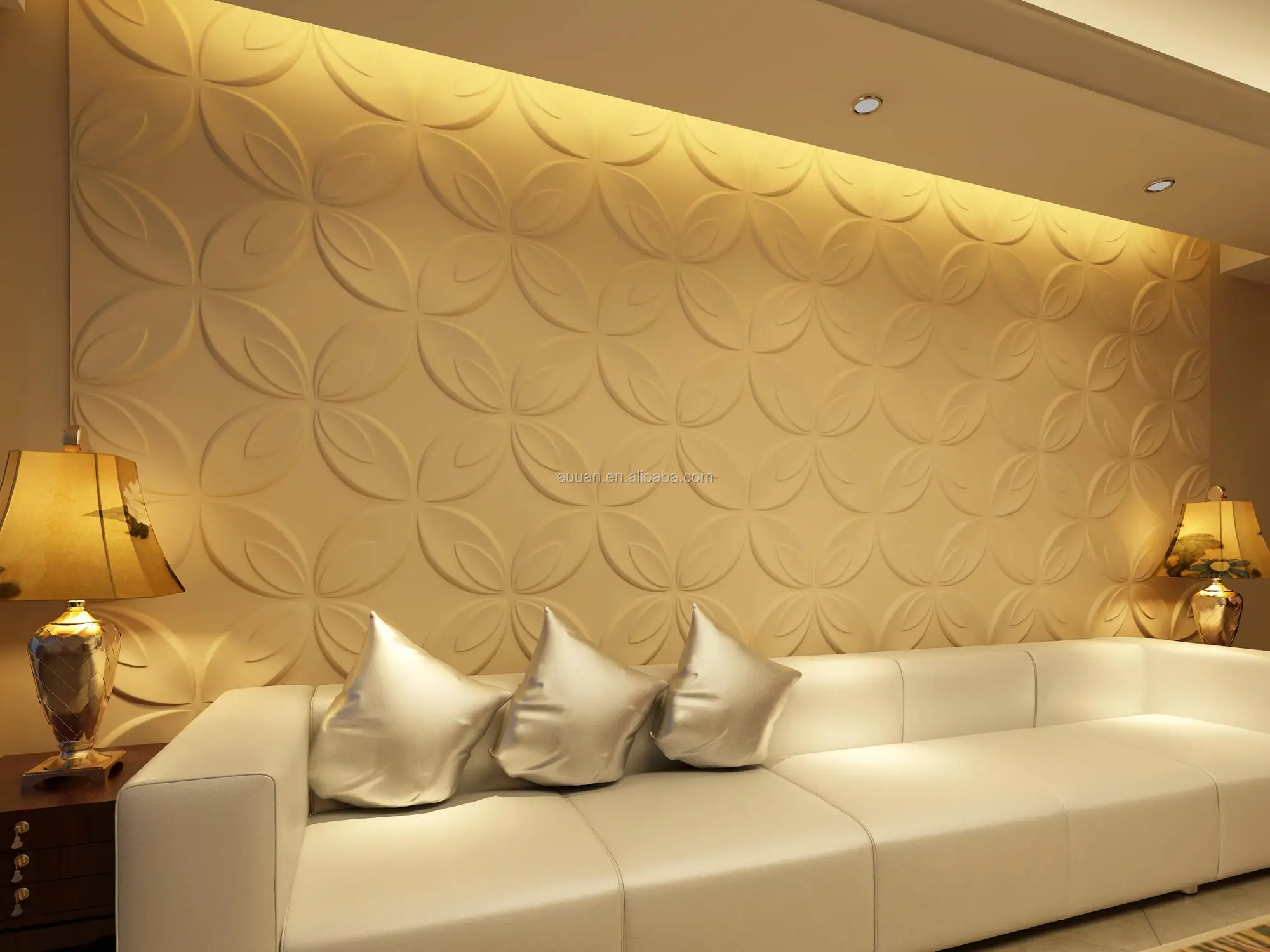 Pvc 3d Wall Panel Wave Design Bedroom Decoration 3d Wall Panel - Buy ...