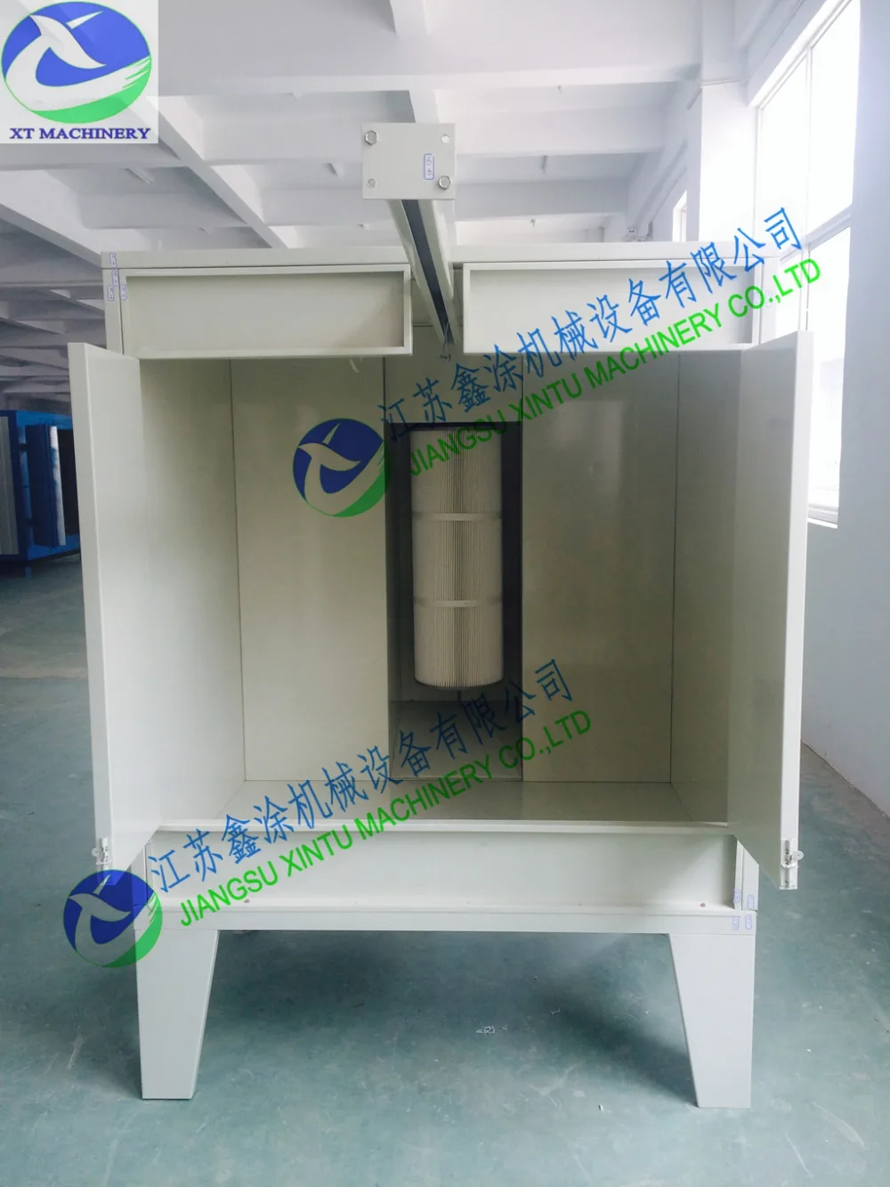 Automatic Powder Coating Spray Booth With Filter Cartridge Recovery ...