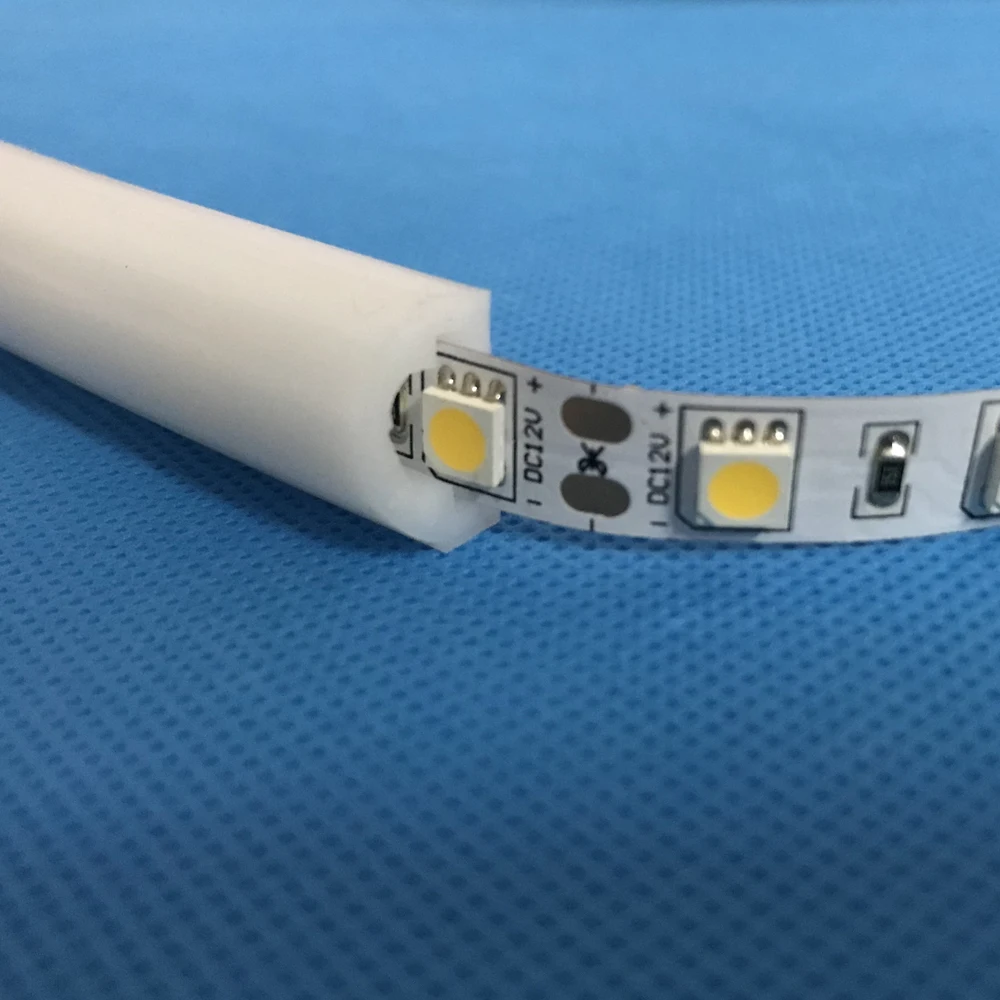 Milky Translucent 09*15mm Silicone Extrusion for LED Strip