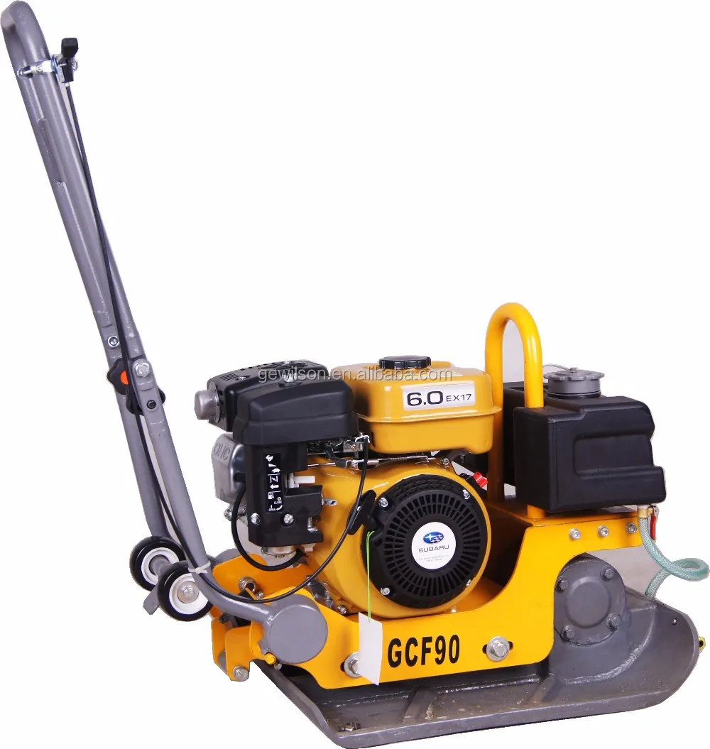 Foldable 80 Kg Gasoline / Petrol Forward Plate Compactor With Wheels ...