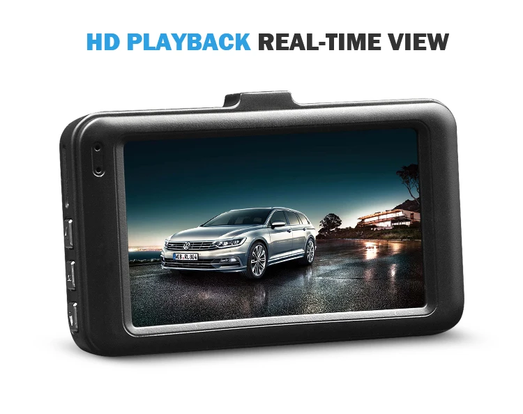 Yikoo 3.0 Inch Car DVR - Full HD Dashcam with Motion Detection