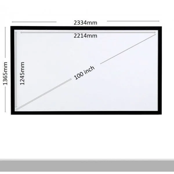100-inch 16x9 Active 3D 4K Ultra HD Ready Screen for Home Theater