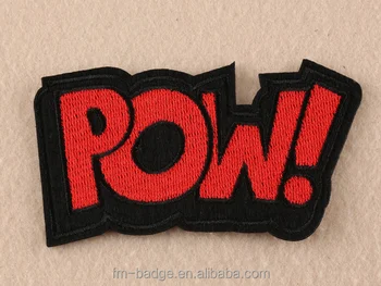 Logo Customword "pow" Patch Sew On / Iron On Diy Embroidery Pow Patch ...