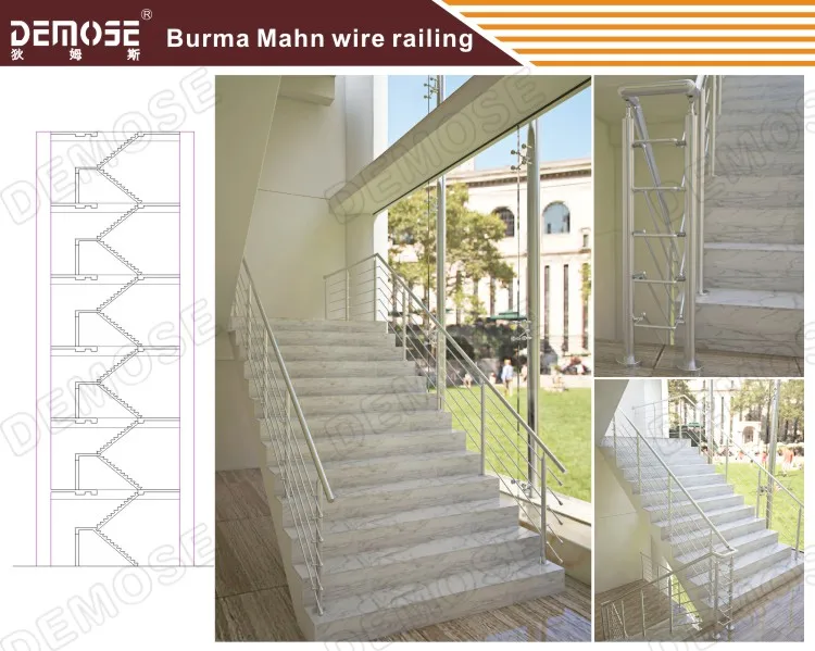 Parapet Side Mount Railing Design Handrail Railings Glass Handrail ...